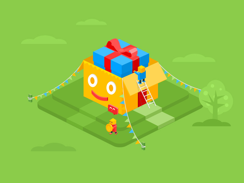 flat cartoon 2.5D 3 by zrnana on Dribbble