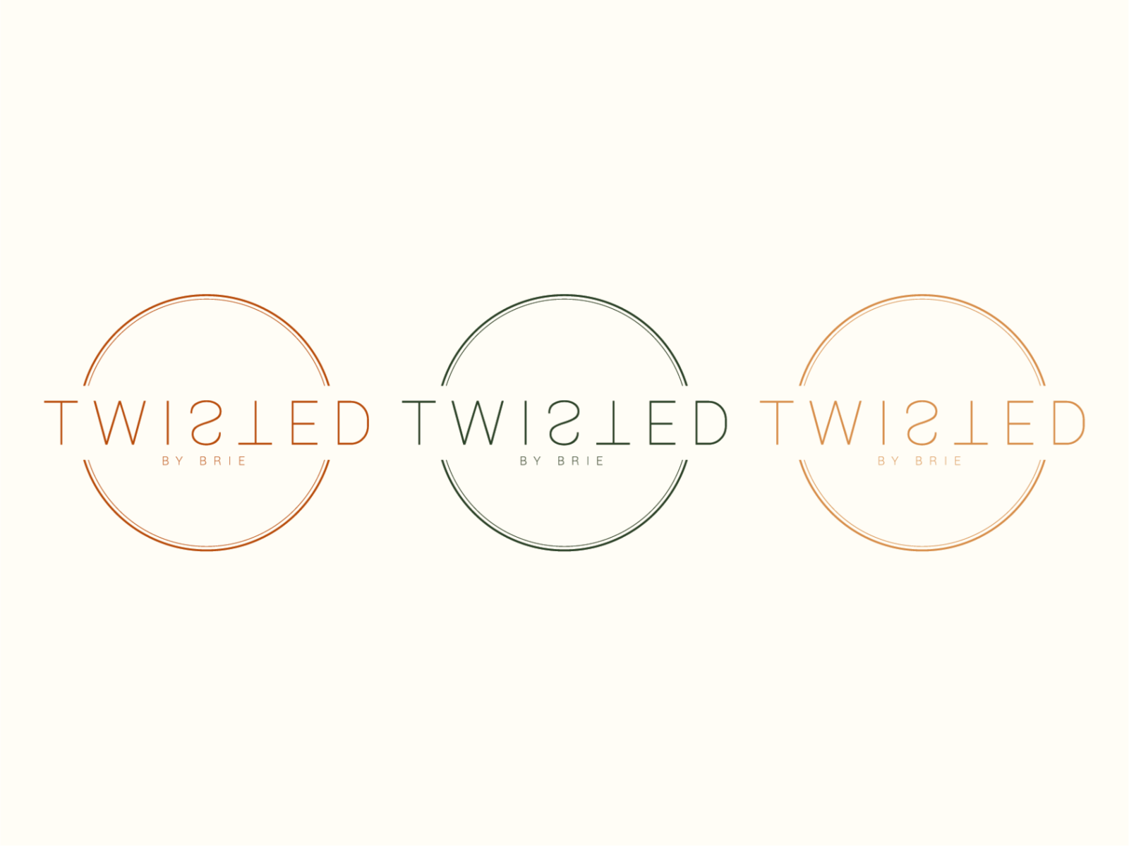 Twisted By Brie Logo Color Options by Brandon Coston on Dribbble