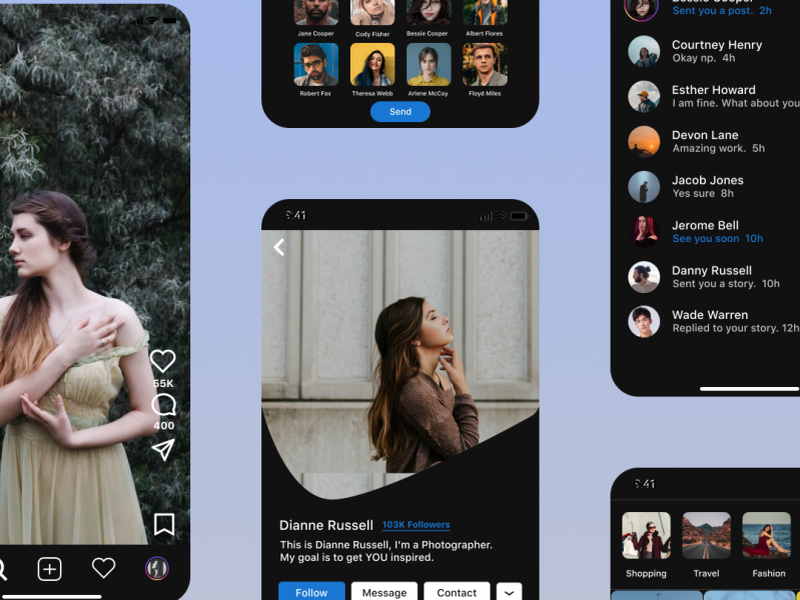 Insta Redesign UI by Bhaven Gore on Dribbble