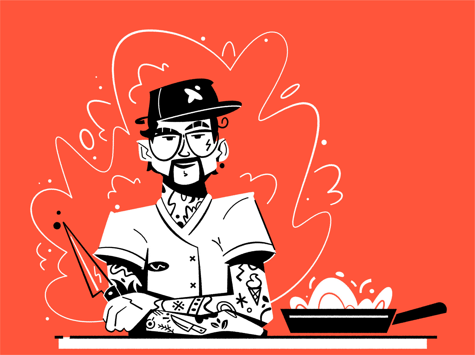 Cool chef by Dima Moiseenko for Felic Art on Dribbble