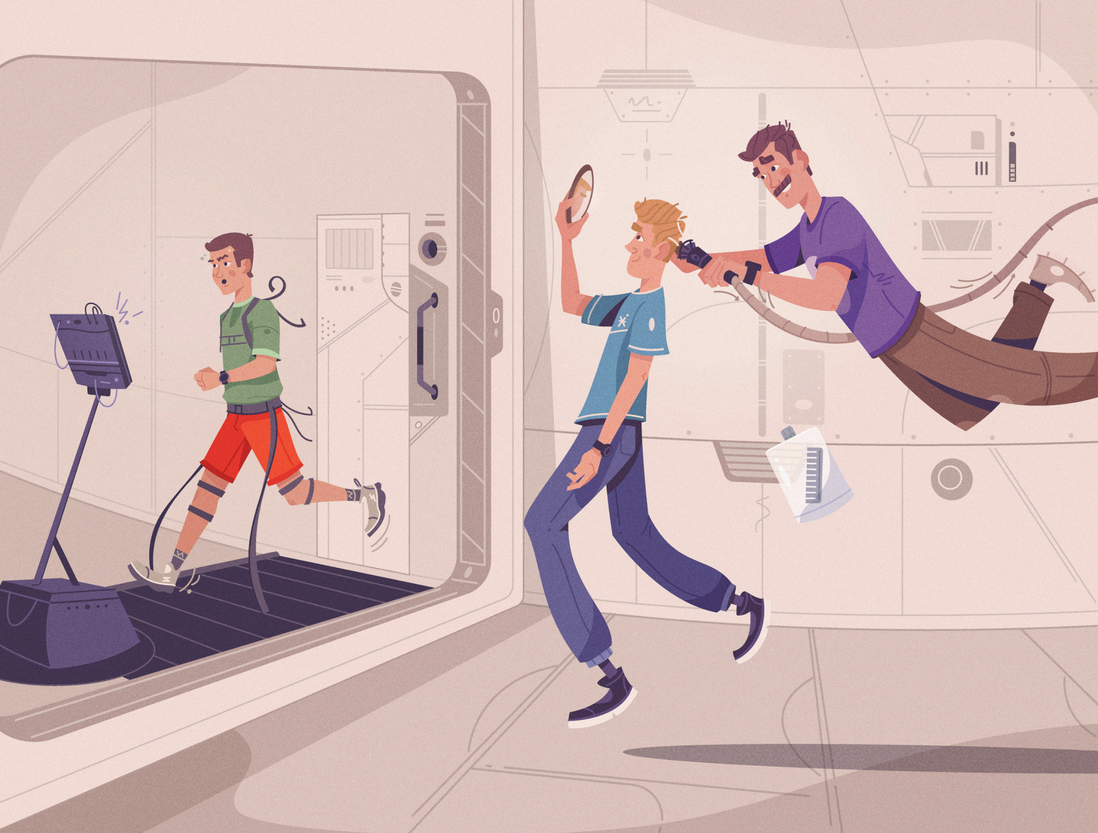 Astronaut’s daily routine by Dima Moiseenko on Dribbble