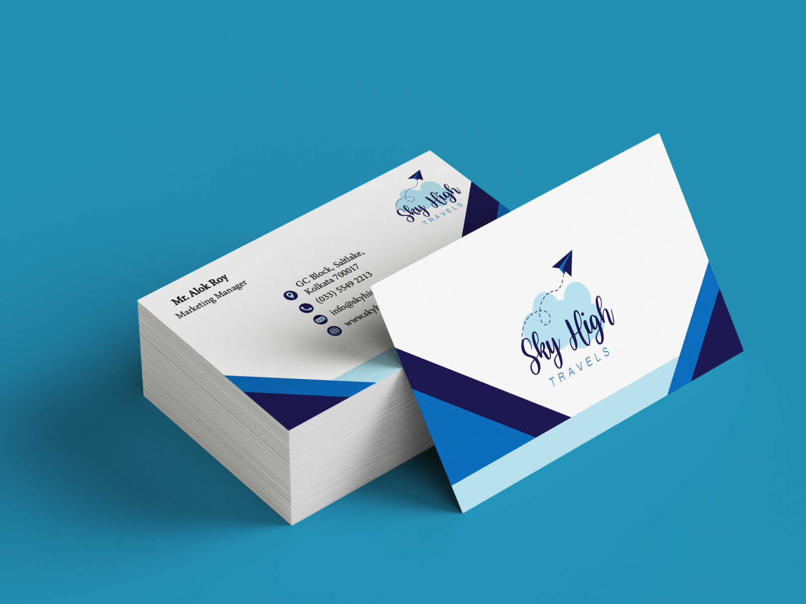 Visiting card design for an imaginary travel company by Himanshi Bafna ...