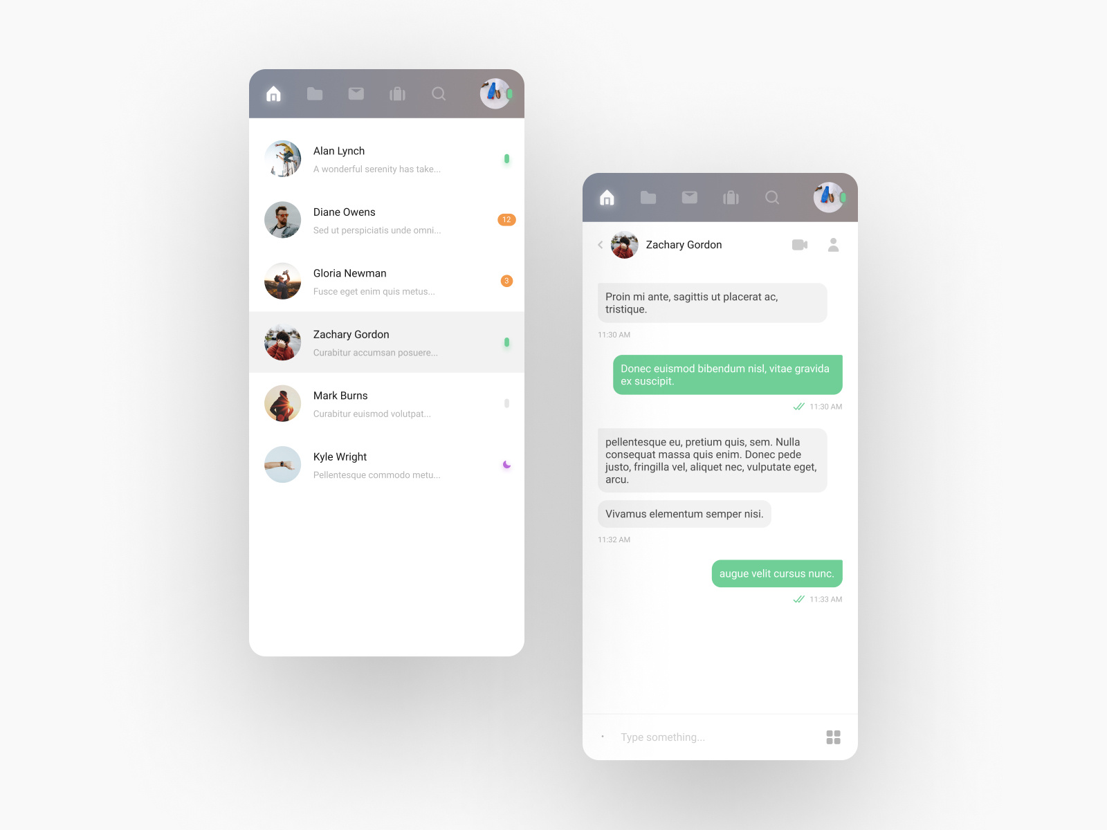Chat App Inspiration by Tripp on Dribbble
