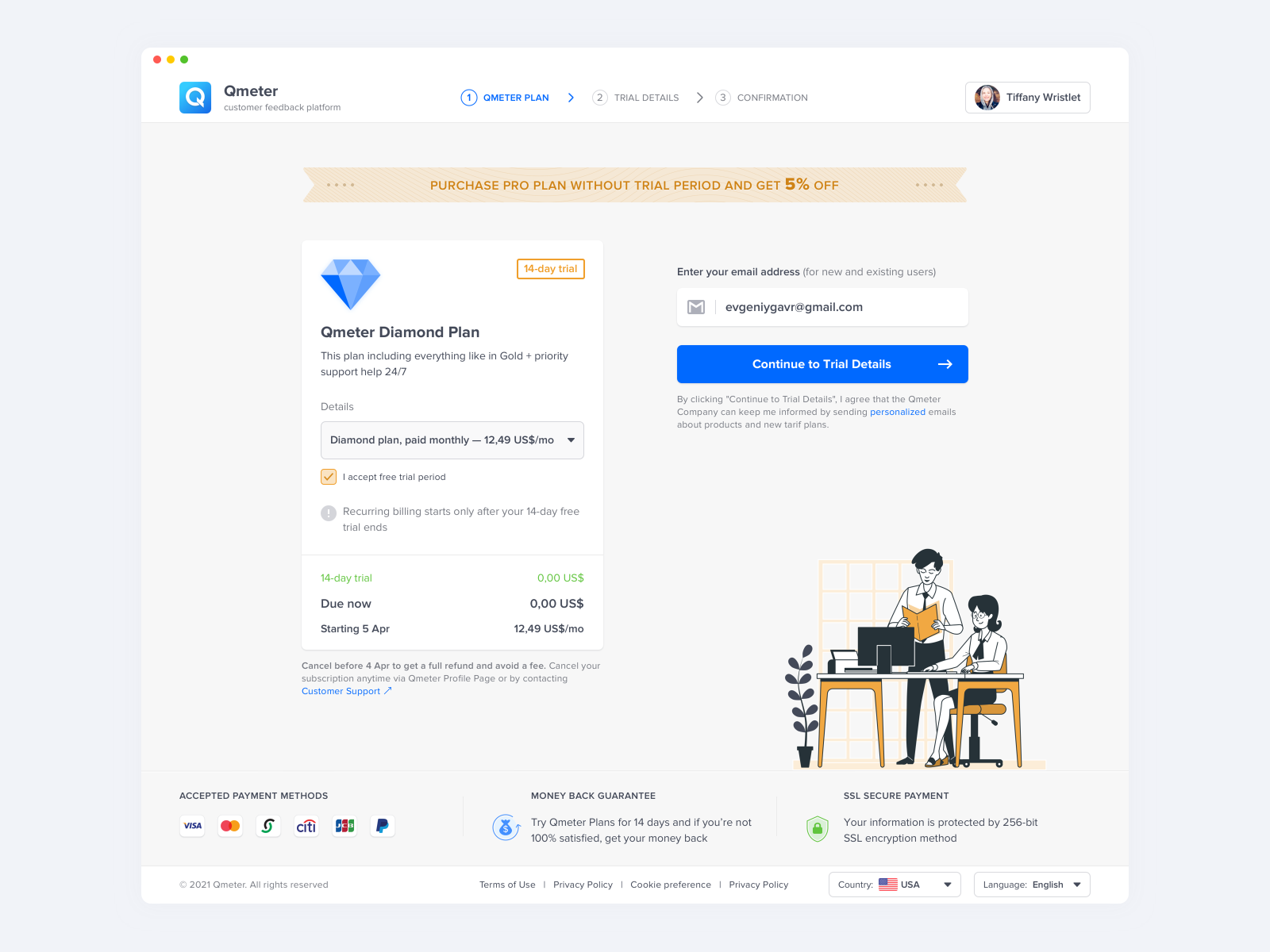 Qmeter Plan Page by Yevhen Havrylenko on Dribbble