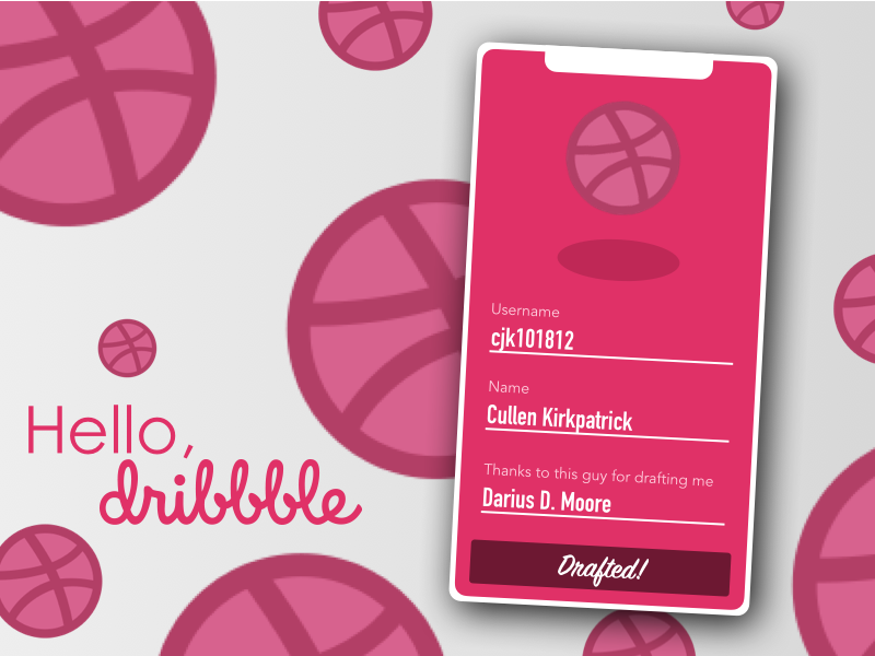 Dribbble Debut! by Cullen Kirkpatrick on Dribbble