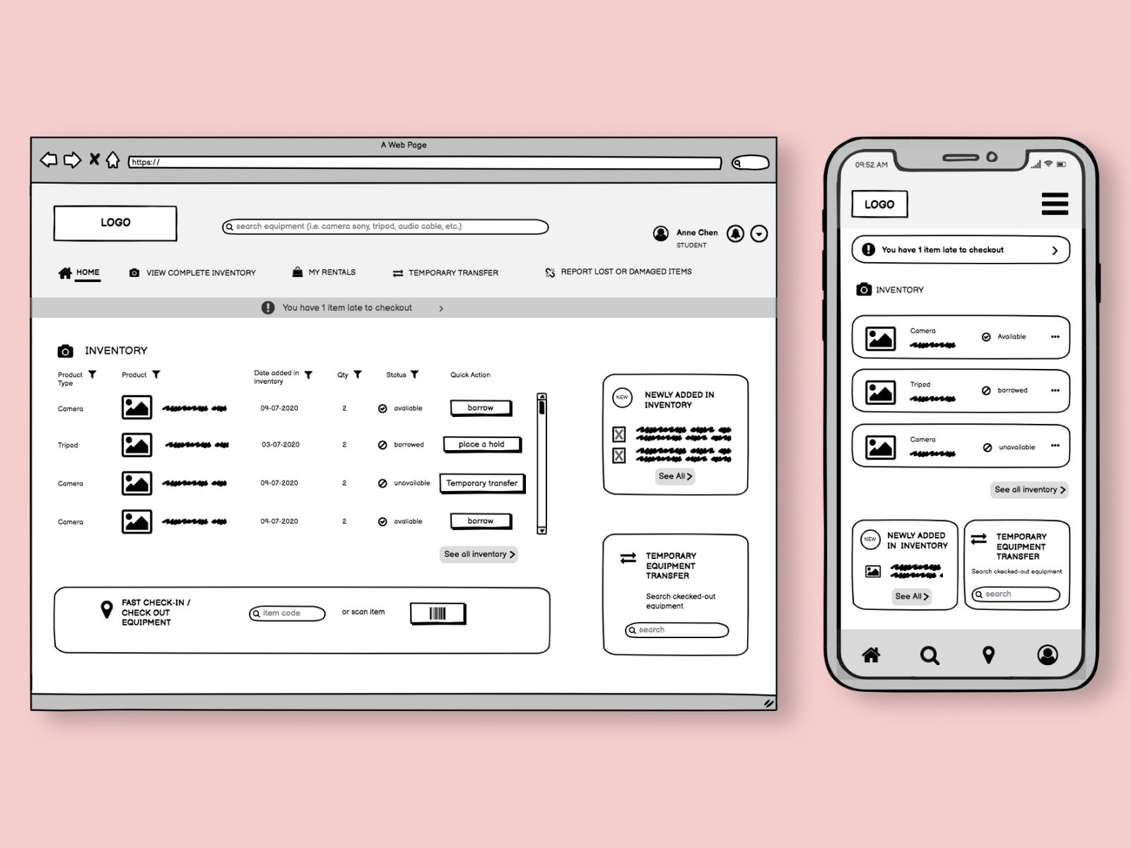Mid-Fidelity Wireframes - School Project by Ismael Lima on Dribbble