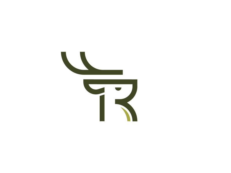 R Deer Logo by Suresh Mondal on Dribbble