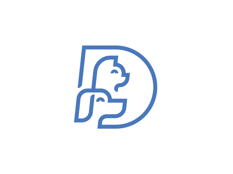 Letter D Cat Dog Logo by Pixes on Dribbble