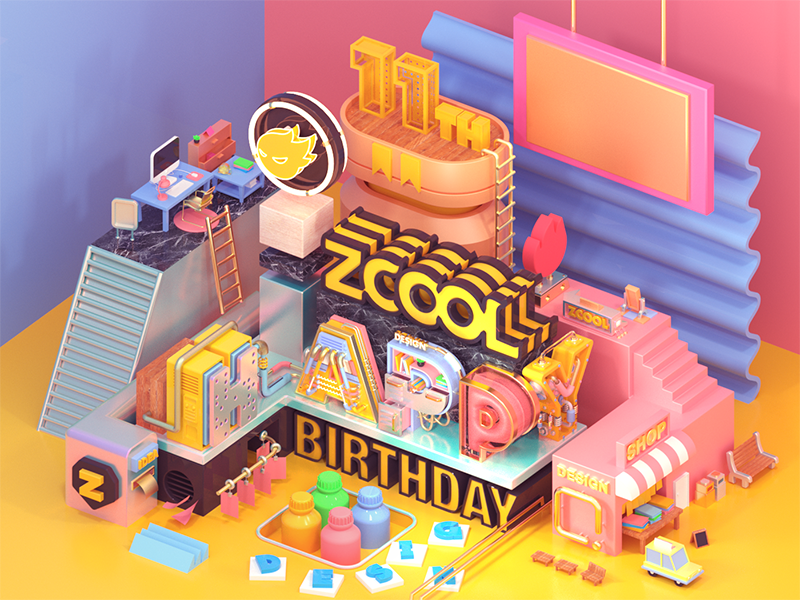 zcool anniversary by MK on Dribbble