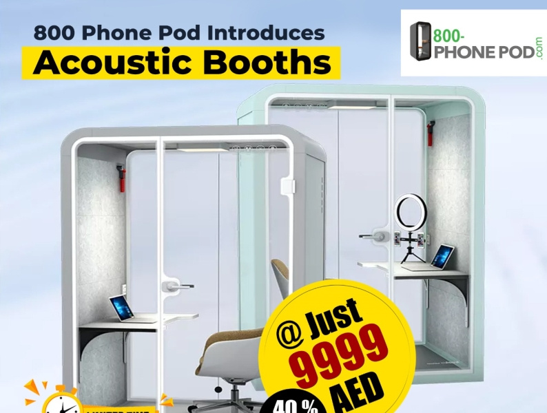 Dribbble - 800 Phone Pod Introduces Acoustic Booths @ Just 9999 AED ...
