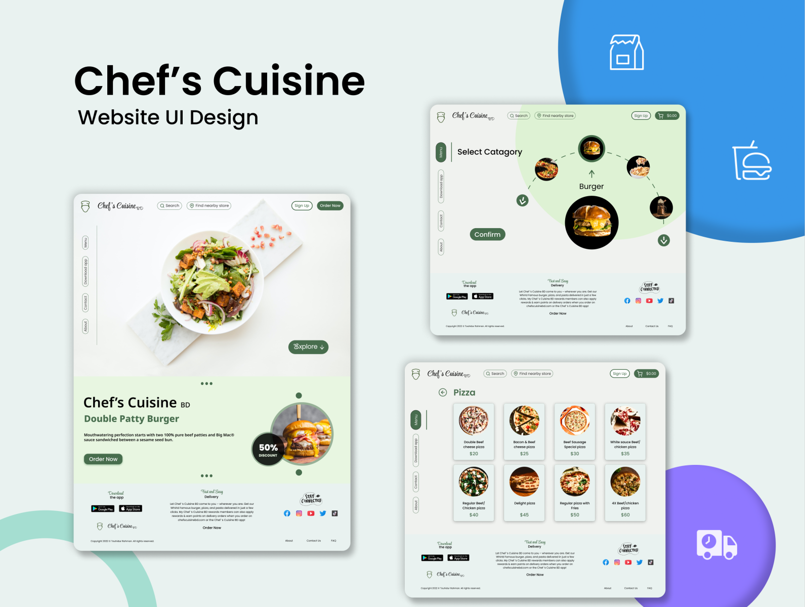 Chef's Cuisine - Website UI Design by Touhidur Rahman on Dribbble