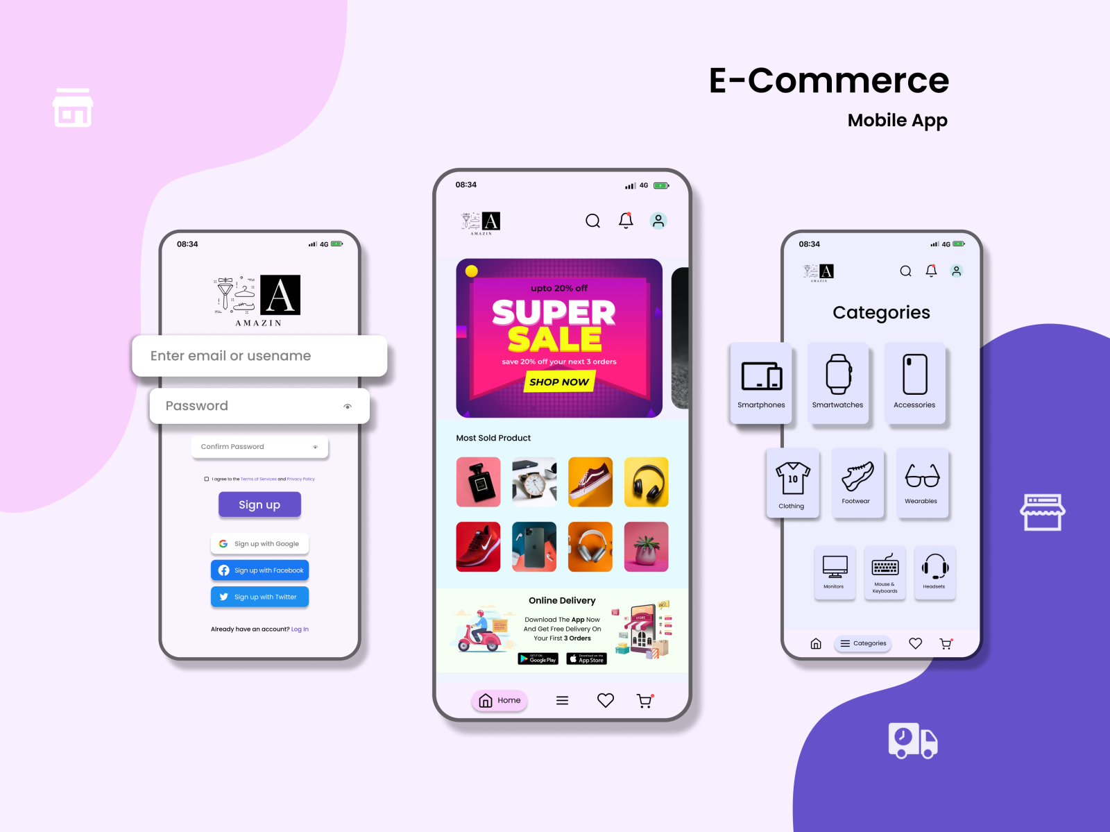 E-commerce - Mobile App Design by Touhidur Rahman on Dribbble