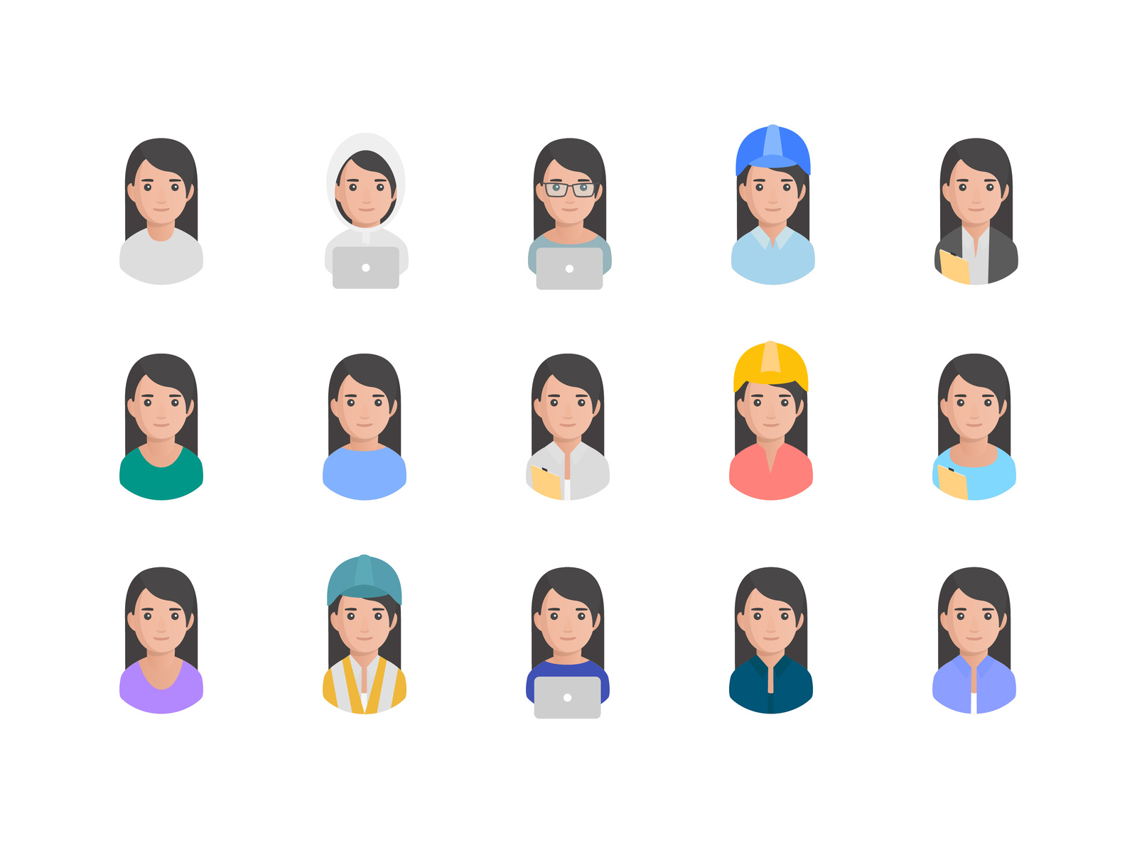 Avatars by Barbara Fondrieschi on Dribbble