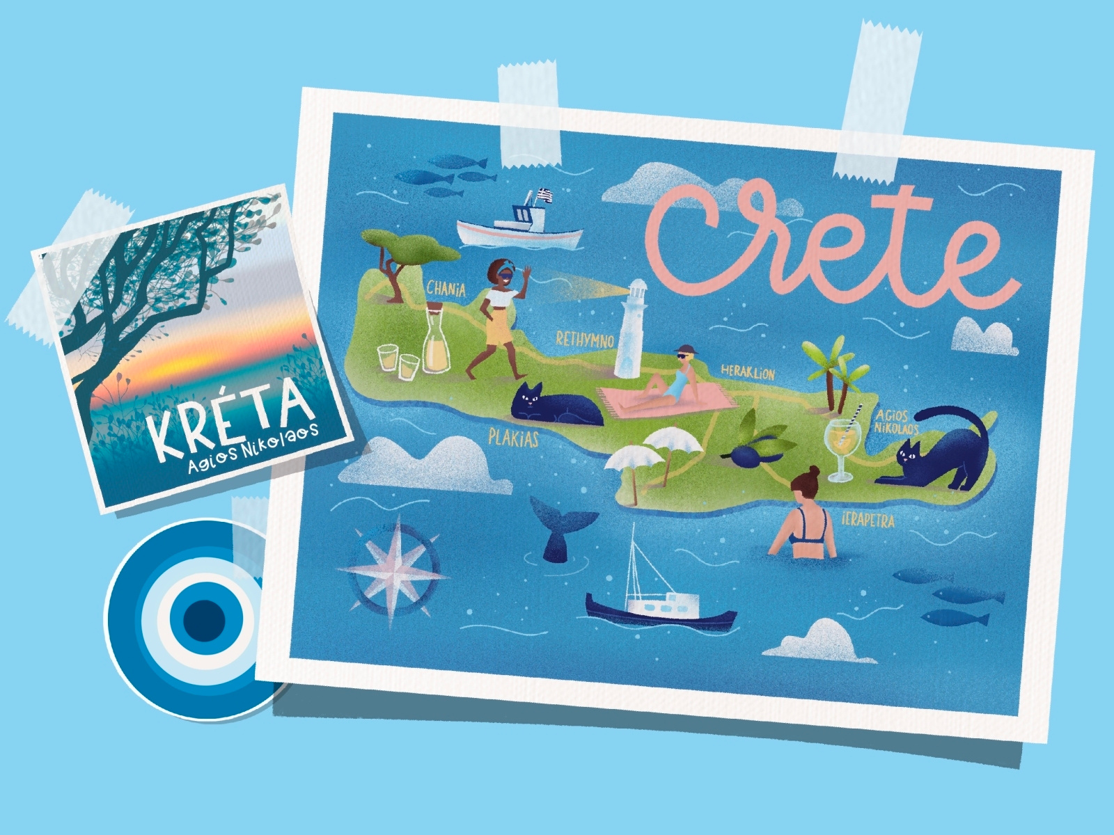 Crete, Greece 🇬🇷🌴 by Vanda G on Dribbble