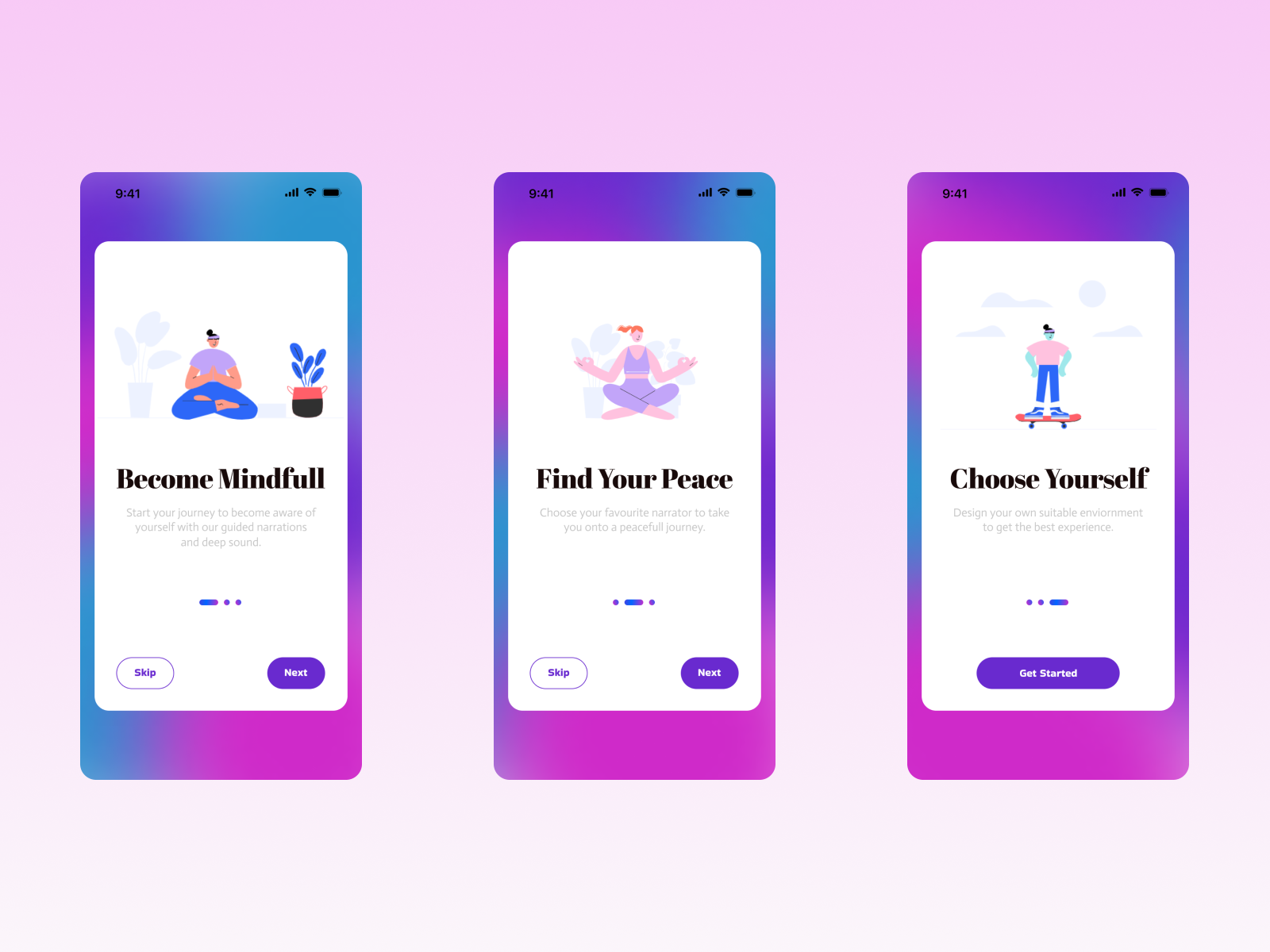 Onboarding Screens for a Meditation App (Concept) by Syed Hamza Shariq ... Onboarding Screens for a Meditation App (Concept) by Syed Hamza Shariq ...