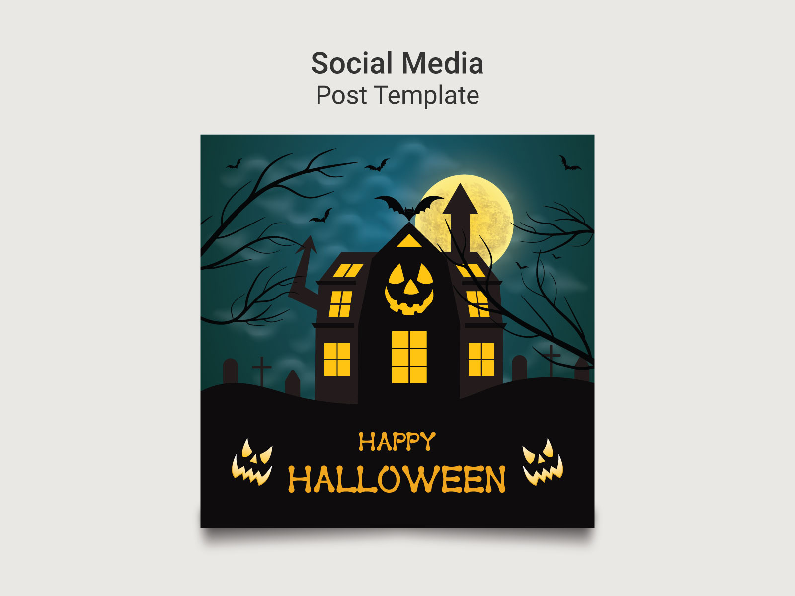 Happy Halloween Social media post template design. by MONIR.PRO on Dribbble