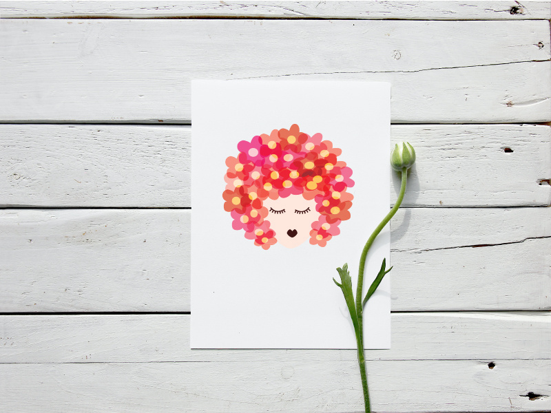 Flower Girl Logo by Aanygraphic on Dribbble