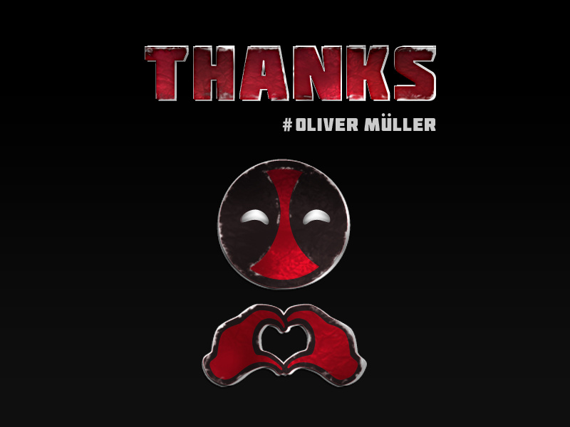 Thanks Oliver Müller Deadpool Dribbble by Hendrik Deeth on Dribbble