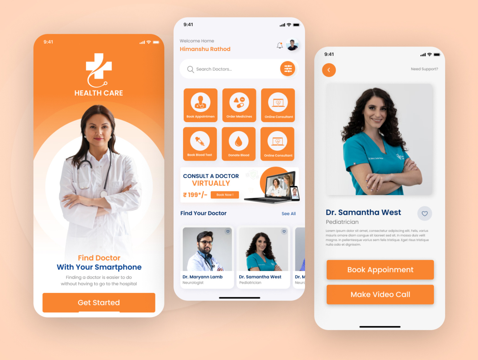 Doctor Appointment App Design... by Himanshu Rathod on Dribbble