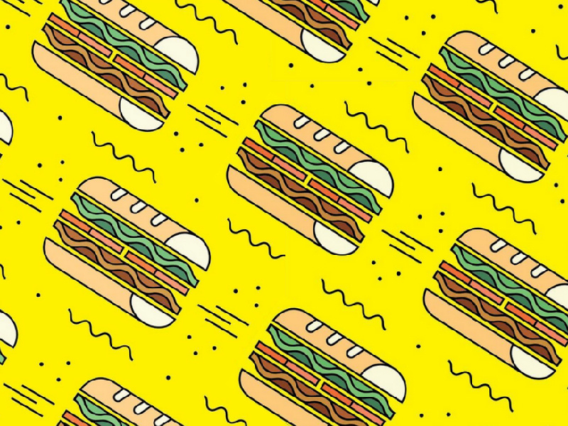 Sandwich Pattern by Lindsay ⚡ on Dribbble