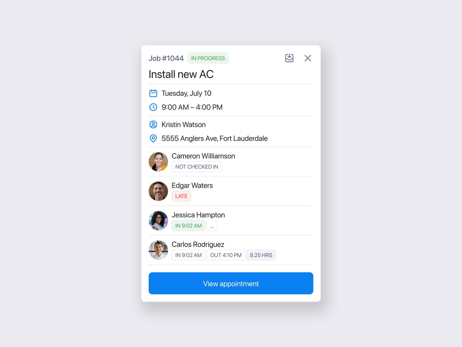Appointment details popup by 🇺🇦 Alex Nikiforov on Dribbble