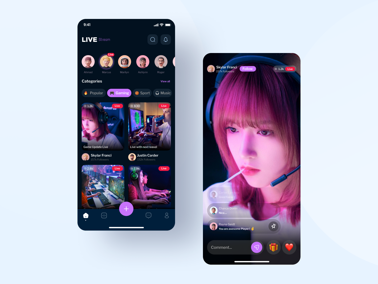 Live Streaming - App Design by Weapplinse Technology on Dribbble