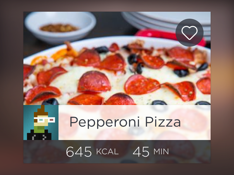Food app widget by Benny Chew on Dribbble