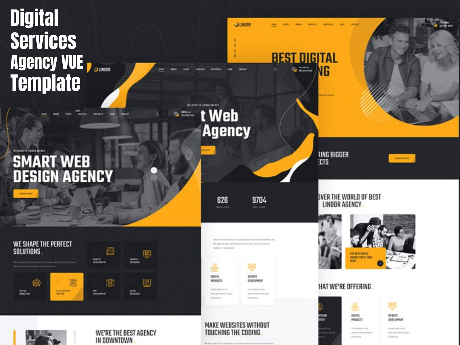 Digital Agency Services Template by Mohamed Shafeeq 86 on Dribbble