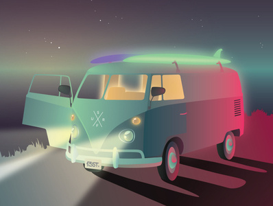 Surf Bus 2 by Maxim Gilyak on Dribbble