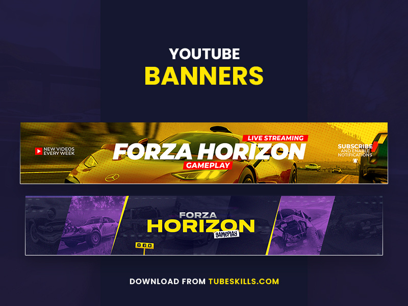YouTube Gaming Banner Designs by Tubeskills on Dribbble