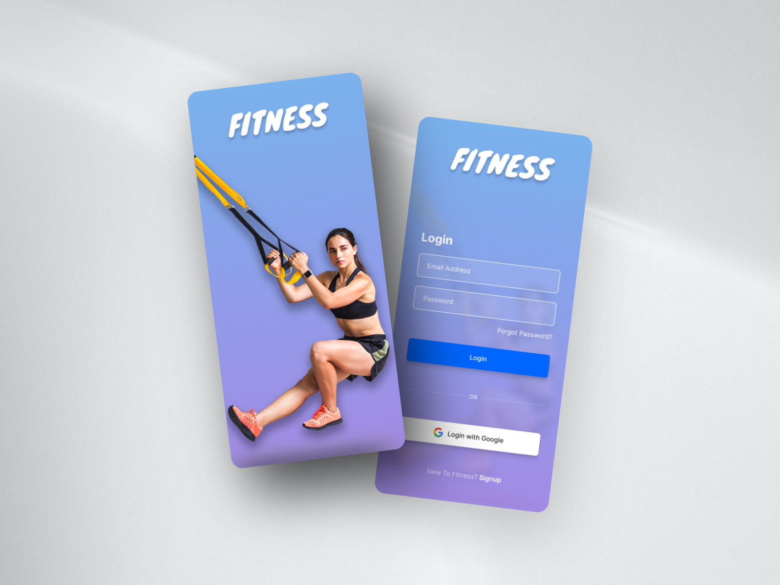 Fitness splash and login design by Jaydeep Kaila on Dribbble