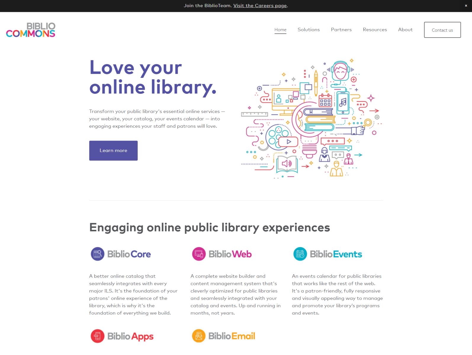 BiblioCommons Squarespace Landing page design by Web Swatchers on Dribbble