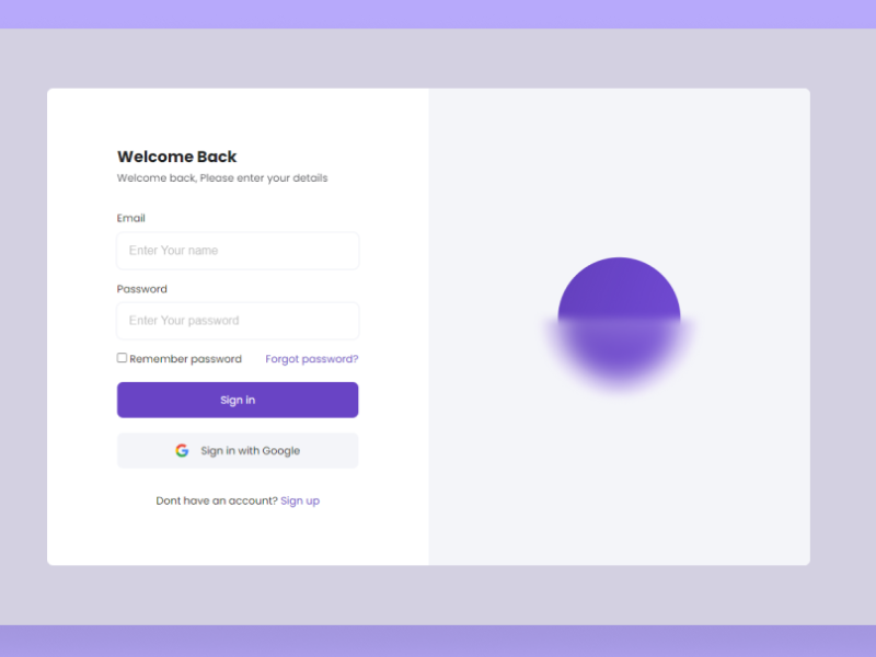 Login Page Design HTML CSS by Rehan Raihan on Dribbble