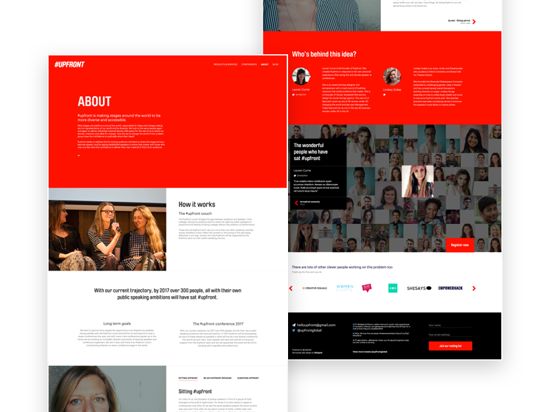 #upfront by Jonny Ballard on Dribbble