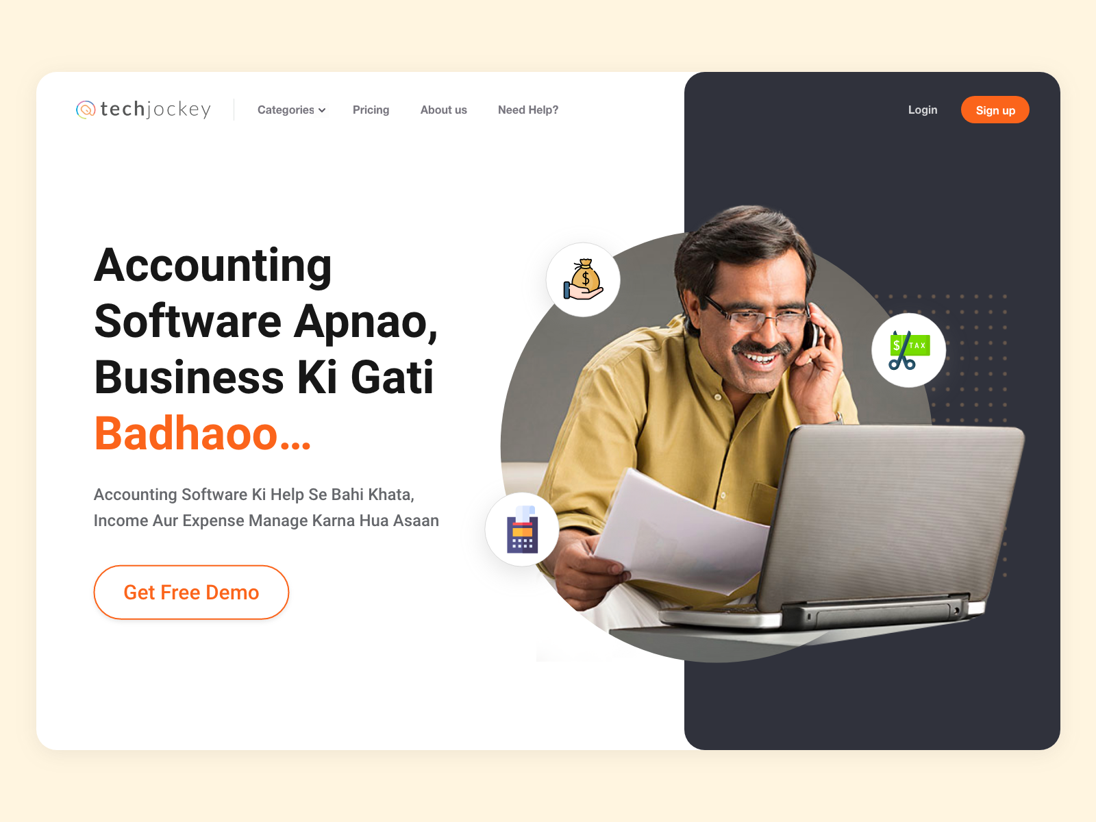 Landing Page Hero Banner UI by Shivank Sharma on Dribbble