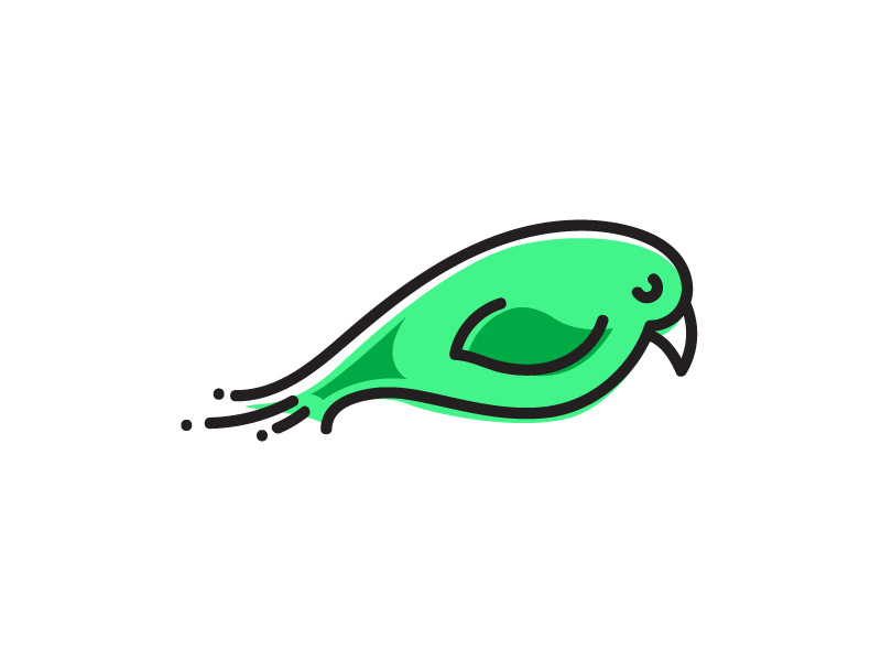 Green Bird by Parker Gibson on Dribbble
