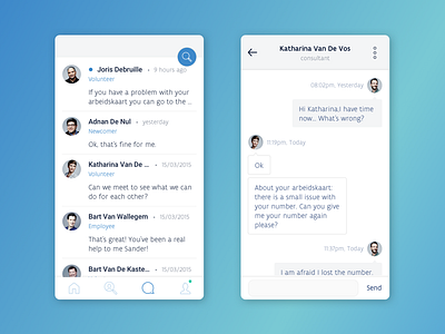 Chat Application Interface by Edith Esther for Little Miss Robot on ...