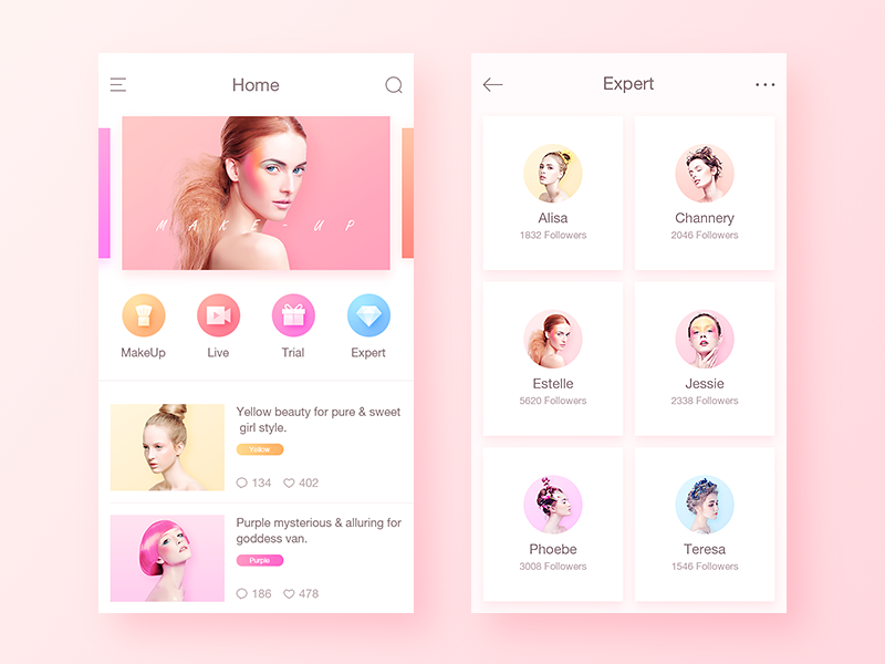 Beauty App by uiking on Dribbble