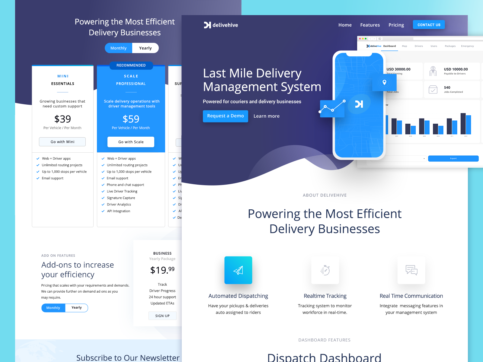 Product Design for Delivery Management System by Ehtisham on Dribbble