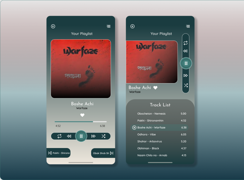#DailyUI_009 Music Player App UI Design by MD. Fardin Mazumder on Dribbble