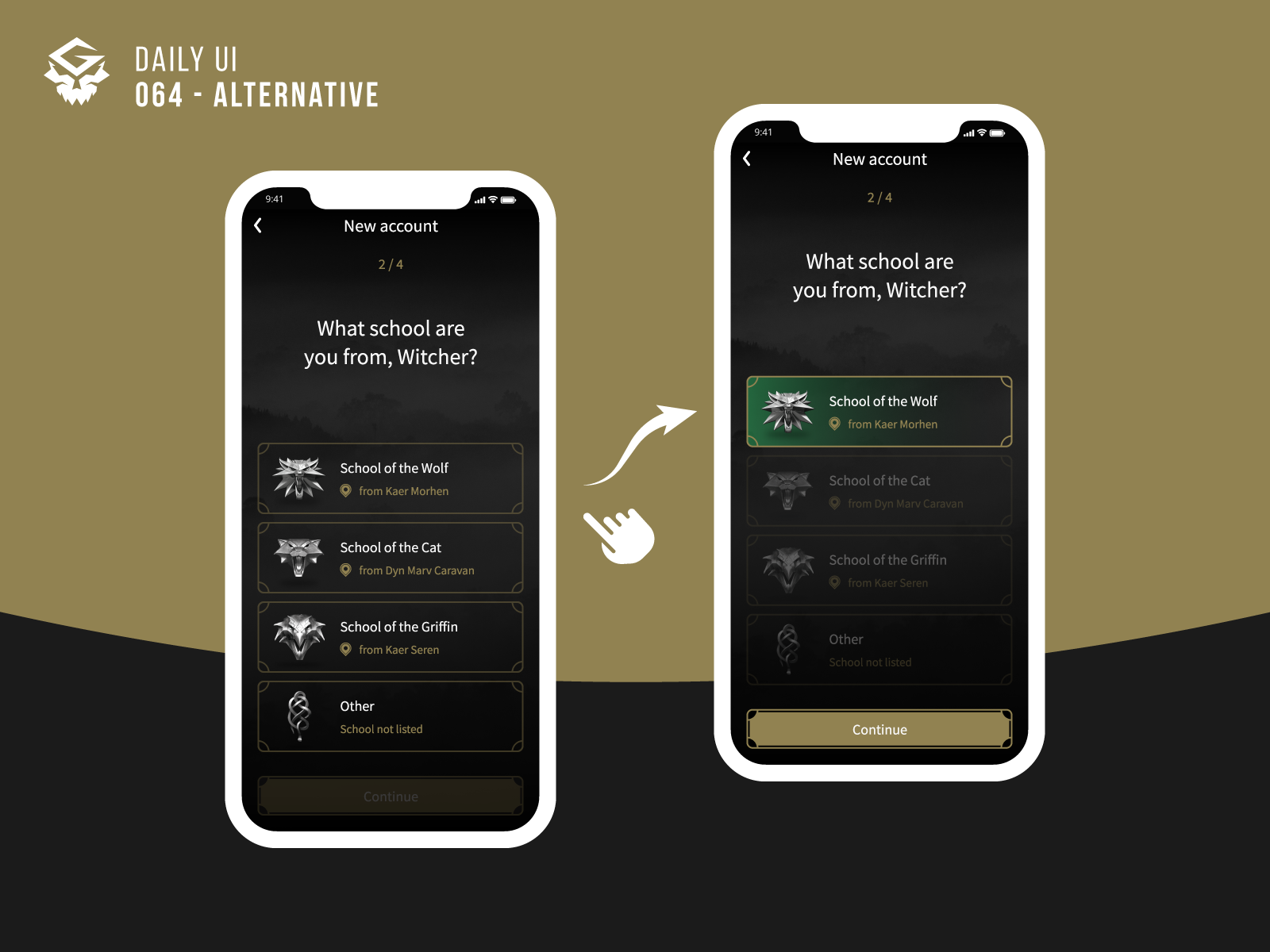 [Alternative] Select User Type | #dailyui 064 by Gabriel Arruda on Dribbble