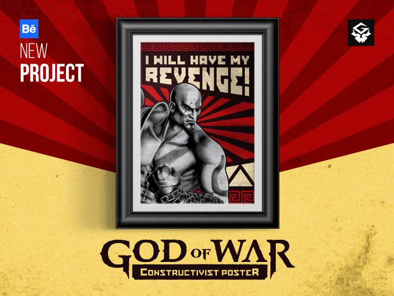 God of War - Constructivist Poster by Gabriel Arruda on Dribbble