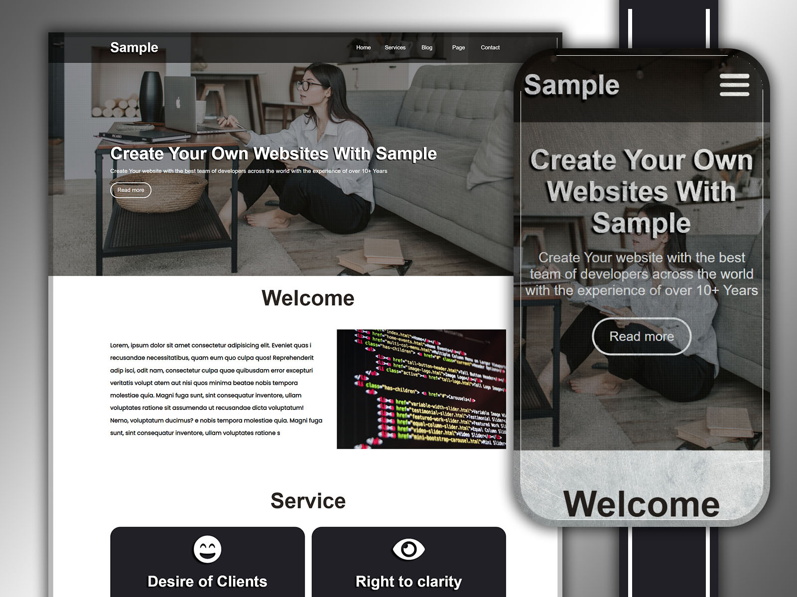Responsive UI of a Simple website of a developer by Lovenish on Dribbble
