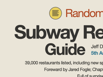 Subway Restaurant Guide by Jeff Daley on Dribbble