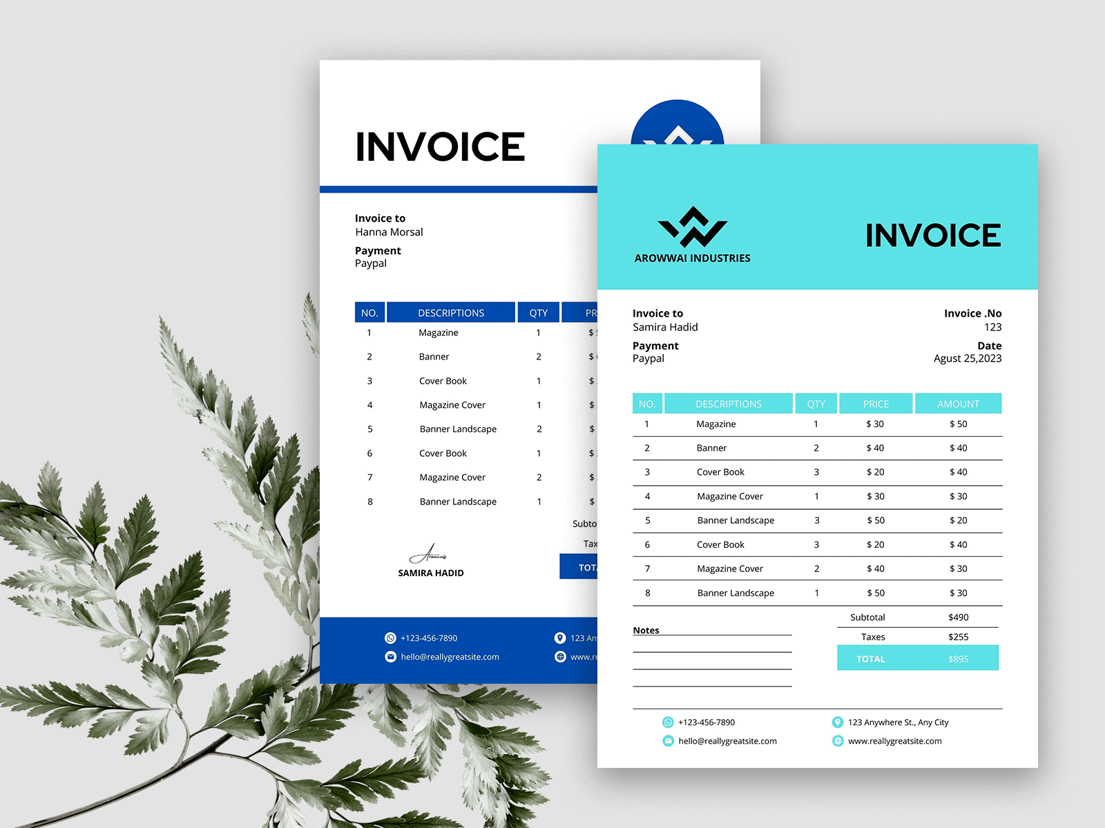 Invoice Template by MNT- Creator on Dribbble
