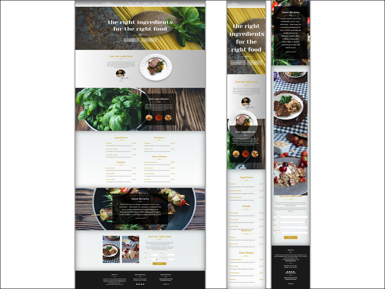 PSD to HTML: Restaurant Menu Website by Tariq Jubair on Dribbble