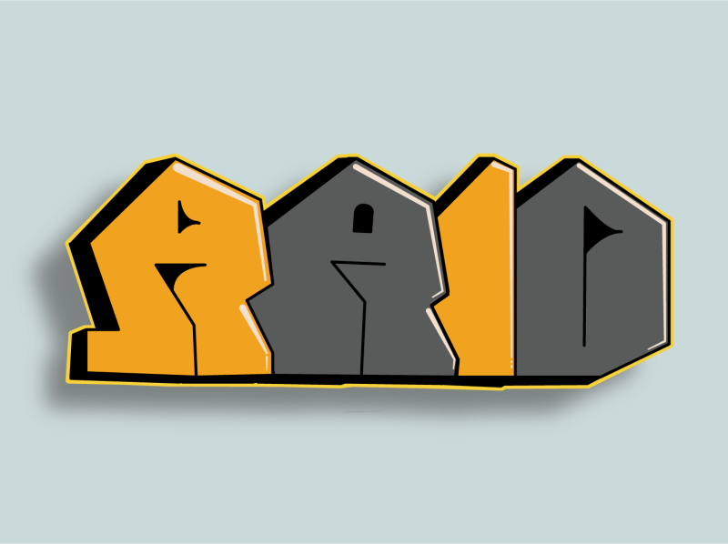 Raid Gold & Black Graffiti Throwie by Tuco on Dribbble