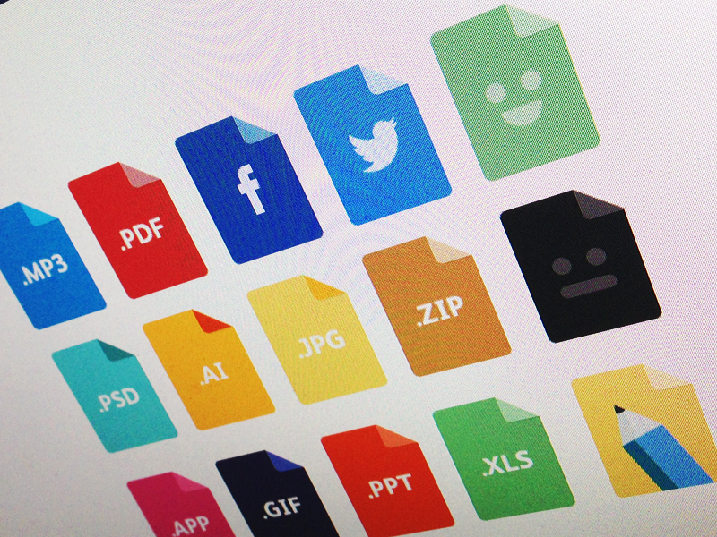 Free fun file type icon set (coming soon) by Murat Mutlu on Dribbble