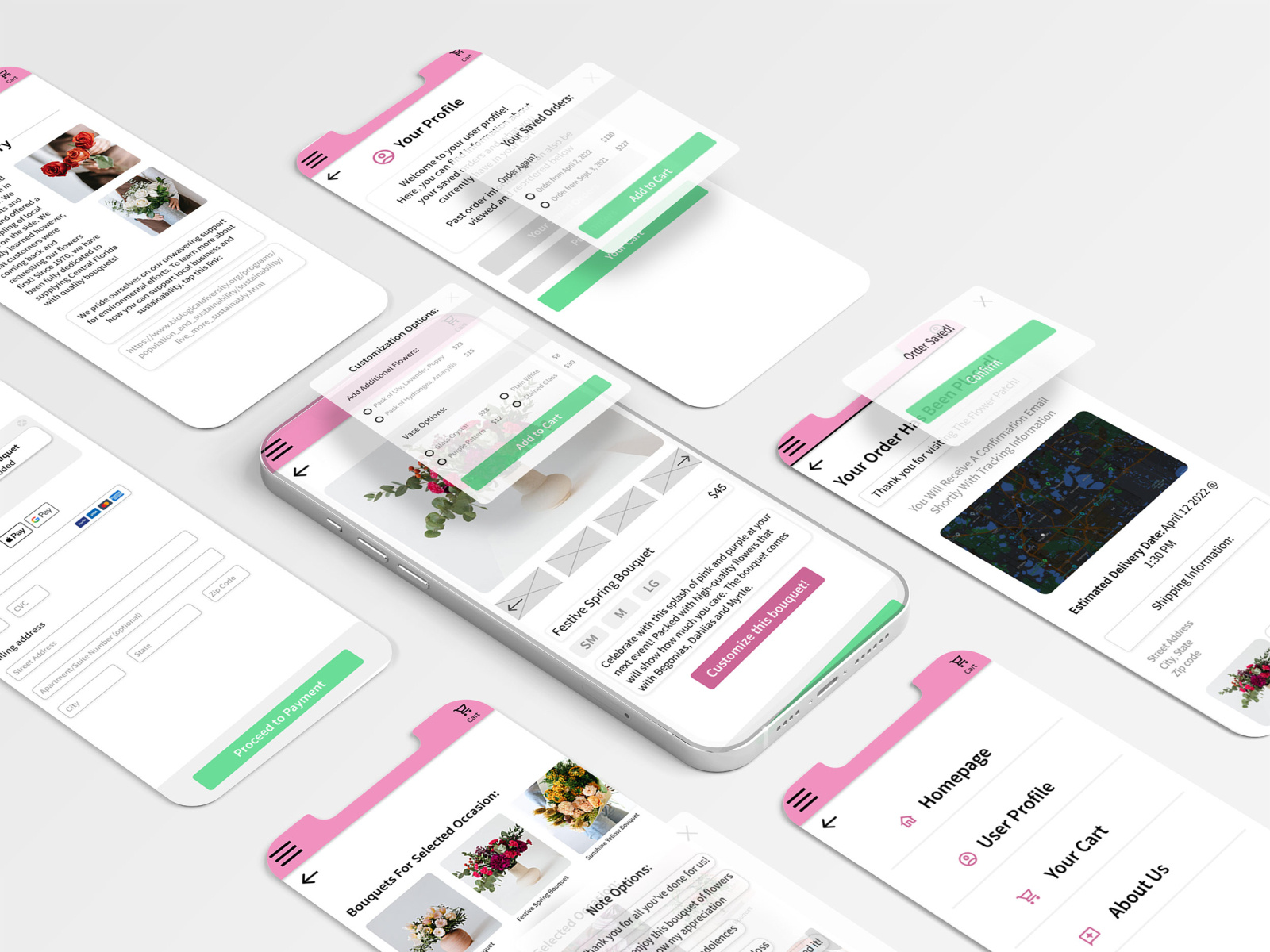 Flower Shop UI/UX Design by Erin Miller on Dribbble