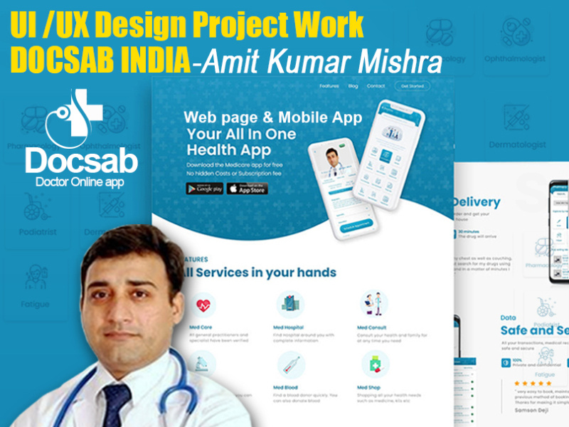 UI UX DESIGN PROJECT WORK DOCSAB INDIA-WEB AND APP by amit mishra on ...